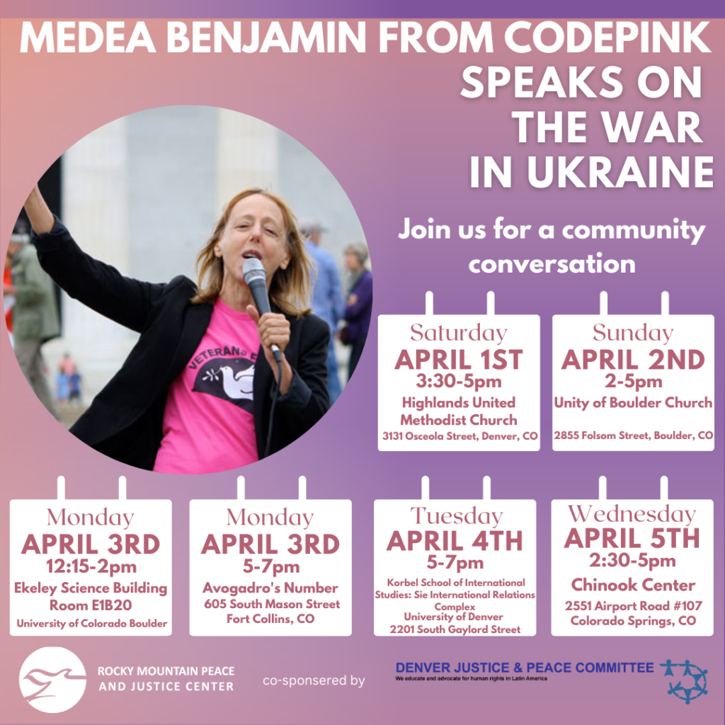 (English) Medea Benjamin Speaks on the Ukraine War in Colorado - Denver ...